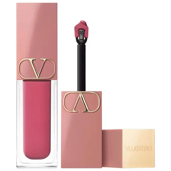 Valentino Garavani Liquirosso 2 In 1 Soft Matte Liquid Lipstick & Blush - 128r - Nude At Last