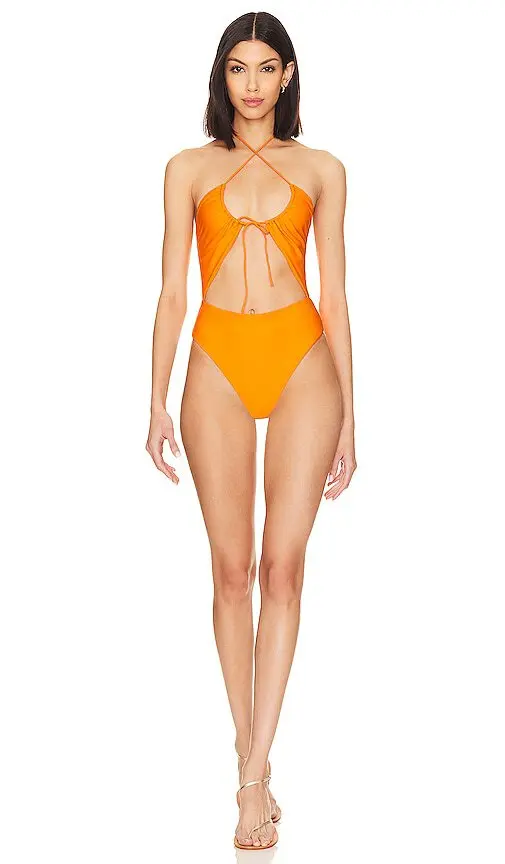 Lovewave The Coralee One Piece In Orange - 64% Off | Editorialist