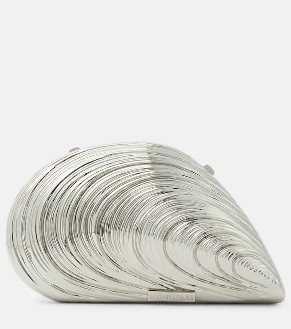 Simkhai Bridget Shell Clutch - Silver