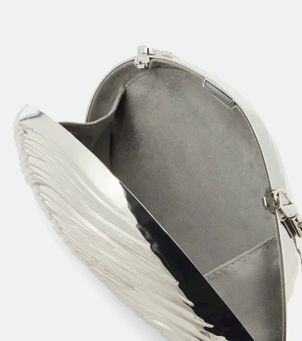 Simkhai Bridget Shell Clutch - Silver