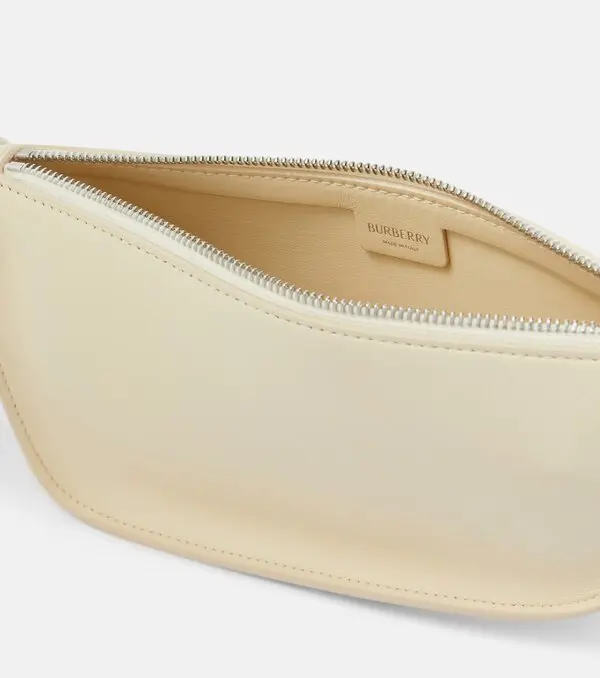 Burberry Shield Mini Leather Shoulder Bag - Neutrals