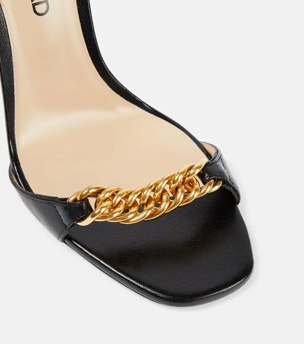 TOM FORD Zenith 105 Chain Detail Leather Sandals