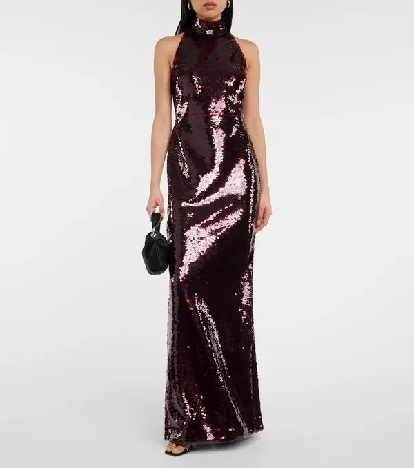 Safiyaa Viba Sequined Gown