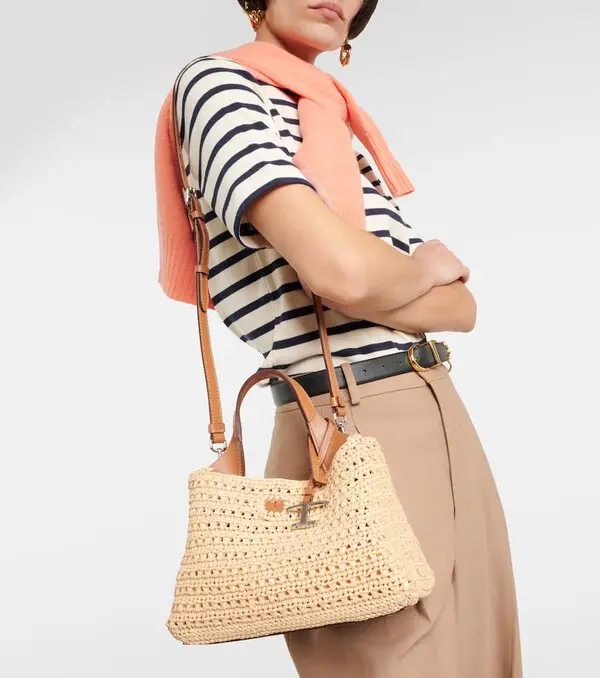 TOD'S Apa Micro Raffia Tote Bag