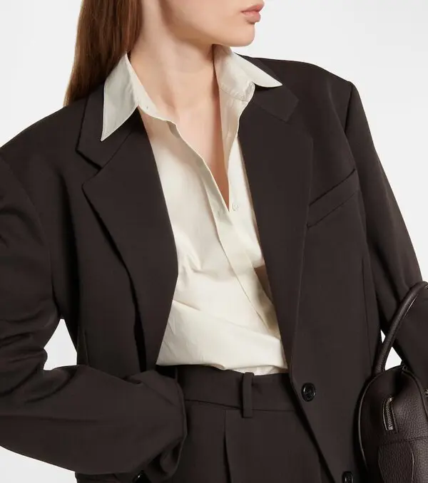 The Row Viper Virgin Wool Blazer In Brown - 30% Off | Editorialist