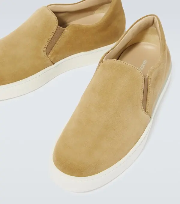 Manolo Blahnik Nadores Suede Sneakers - Green