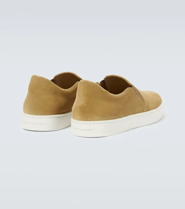 Manolo Blahnik Nadores Suede Sneakers - Green