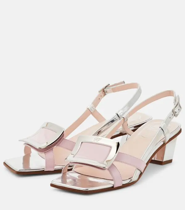 ROGER VIVIER Belle Vivier 45 Patent Leather Sandals
