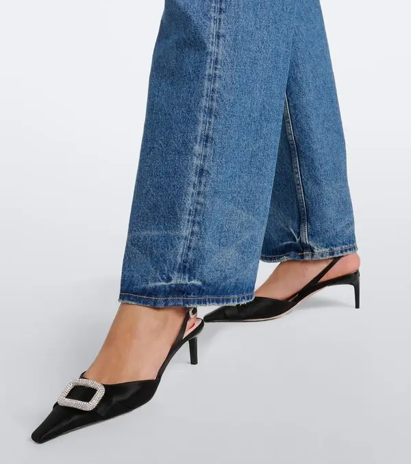 ROGER VIVIER Dorsay Embellished Slingback Pumps