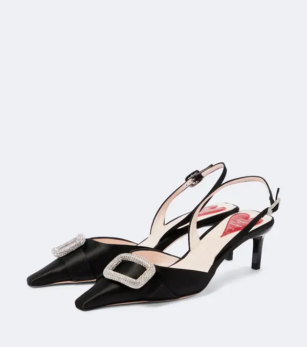 ROGER VIVIER Dorsay Embellished Slingback Pumps