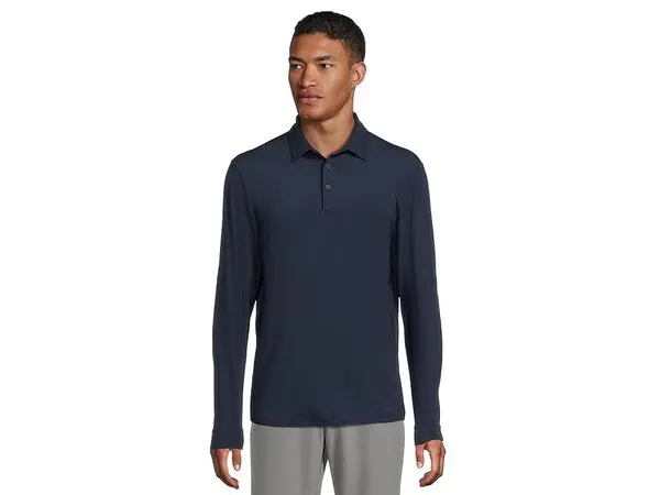 Adidas Core Long Sleeve Polo Clothing Collegiate - Navy
