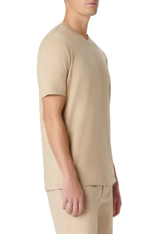 Bugatchi V-neck Performance T-shirt - Sand