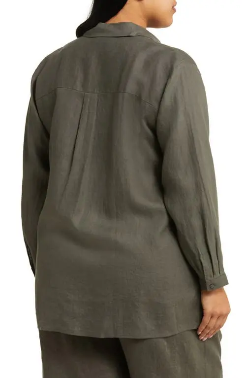 Eileen Fisher Organic Linen Button-up Shirt