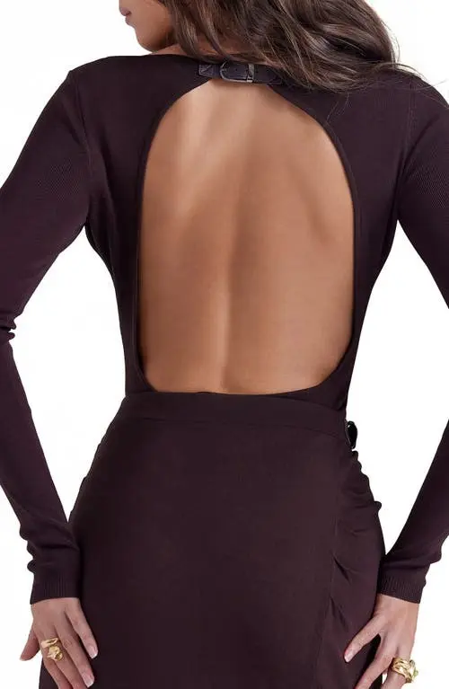 House Of Cb Inoe Long Sleeve Ribbed Bodysuit