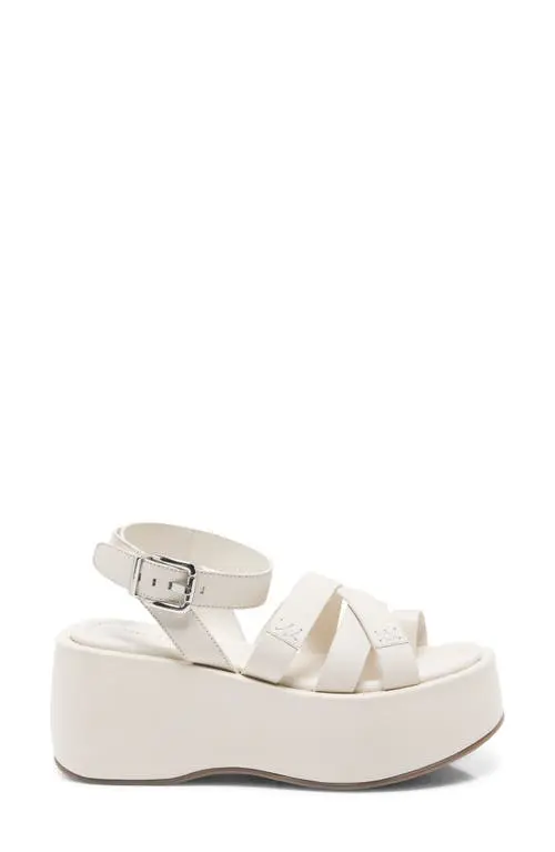 Free People Hazel Platform Sandals - Bone Leather
