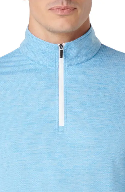 Bugatchi Quarter Zip Performance Pullover - Azure