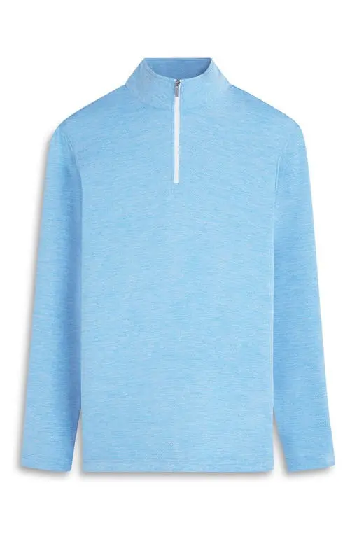 Bugatchi Quarter Zip Performance Pullover - Azure