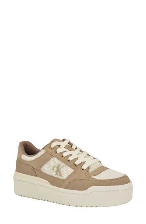 Calvin Klein Alondra Platform Sneakers - Light Natural