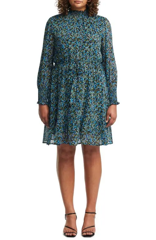 ESTELLE Floral Print Long Sleeve Dress