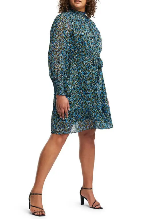 ESTELLE Floral Print Long Sleeve Dress