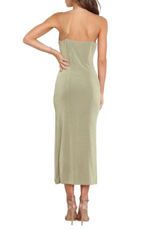PETAL & PUP Diani Cowl Neck Midi Slipdress