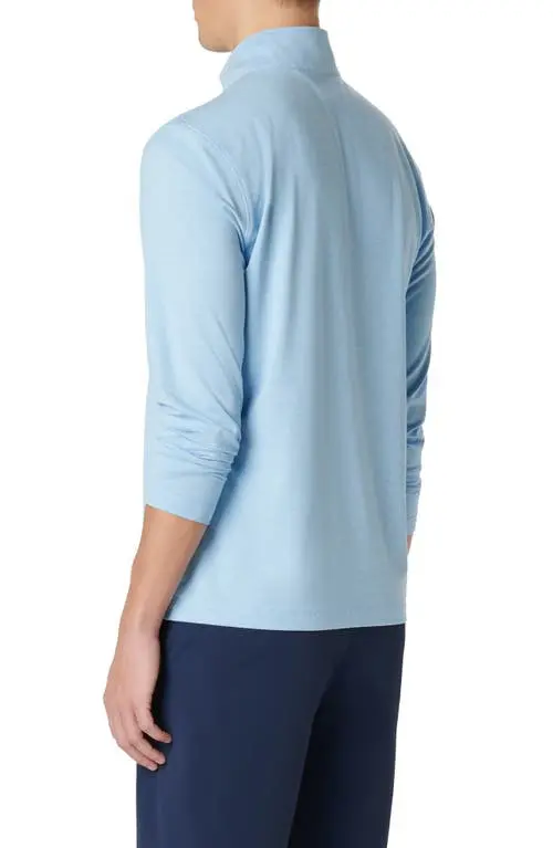 Bugatchi Quarter Zip Performance Pullover - Sky