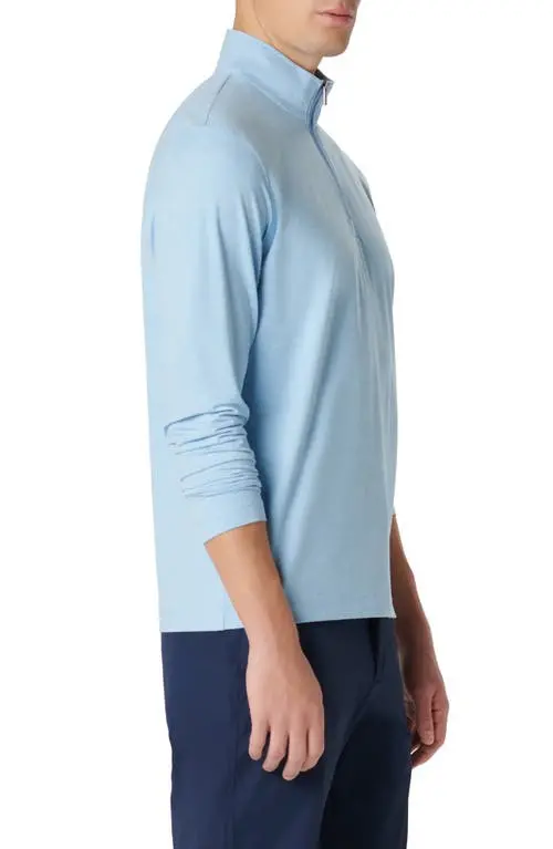 Bugatchi Quarter Zip Performance Pullover - Sky