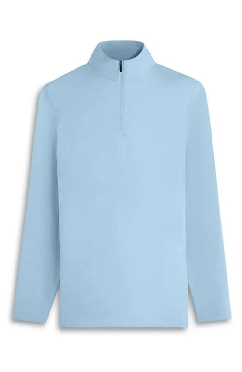 Bugatchi Quarter Zip Performance Pullover - Sky