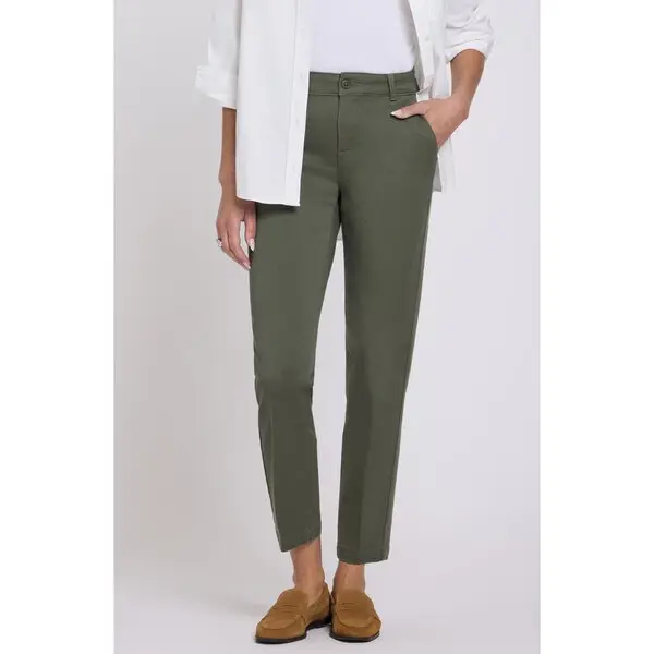NYDJ Sadie Slim Trousers - Desert Green