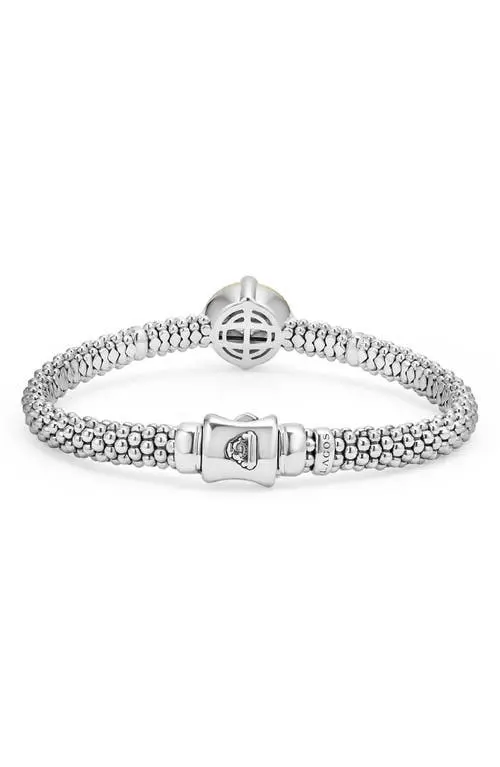Lagos Luna Lux Black Tahitian Pearl & Diamond Rope Bracelet