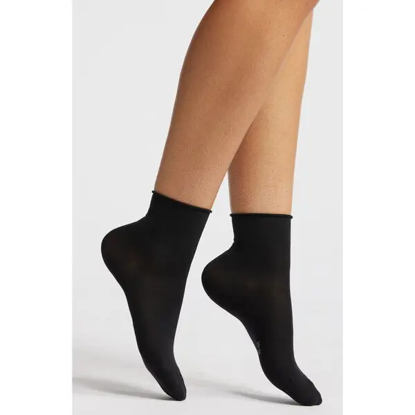 Falke Cotton Touch Ankle Socks - Black
