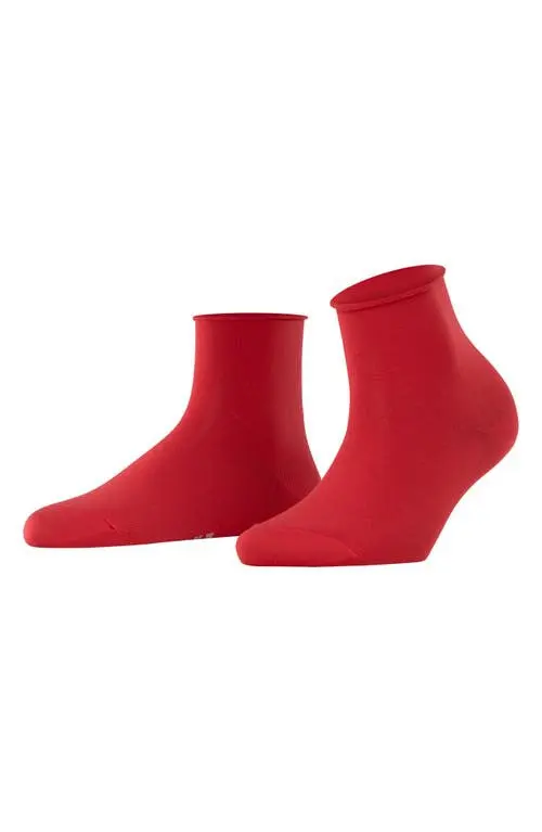 Falke Cotton Touch Ankle Socks - Scarlet