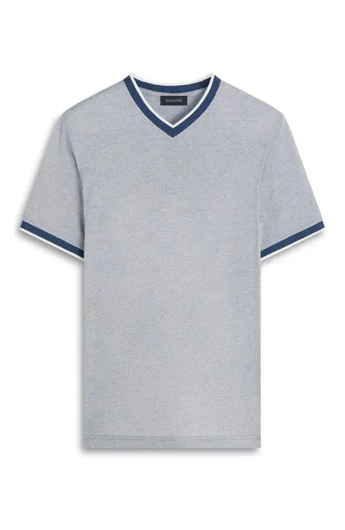 Bugatchi High V-neck T-shirt - Slate