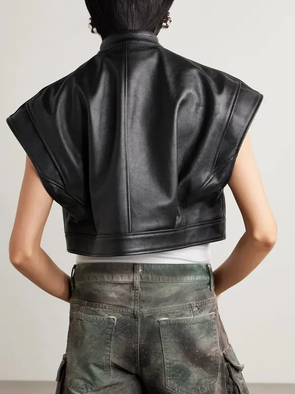 HALFBOY Cropped Leather Vest