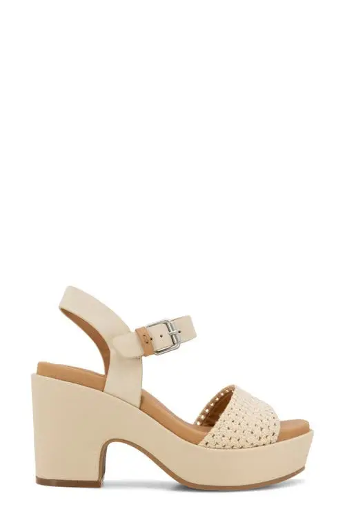 Gentle Souls By Kenneth Cole Delilah Platform Sandals - Cream Fabric