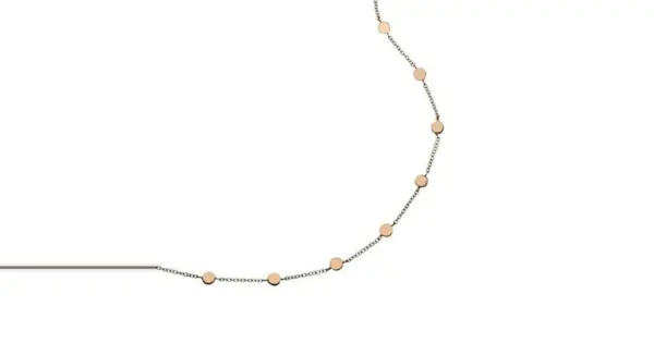 Jennifer Zeuner Jewelry Chain Necklace With Disc Stations - One-color