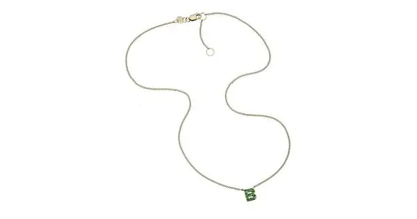 Jennifer Zeuner Jewelry Gia 14k Yellow Gold Emerald Initial Pendant Necklace - One-color