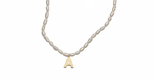 Jennifer Zeuner Jewelry Audrina Pearl Chain Necklace With Initial - One-color