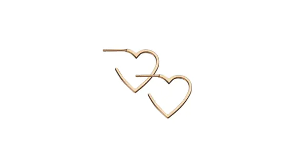 Jennifer Zeuner Jewelry Larissa Heart Hoop Earrings - One-color