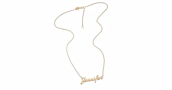 Jennifer Zeuner Jewelry Betty 14k Yellow Gold Name Necklace - One-color
