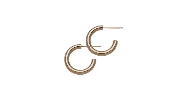 Jennifer Zeuner Jewelry Lara 14k Yellow Gold Hoop Earrings - One-color