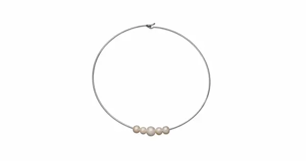 Jennifer Zeuner Jewelry Noelle Choker Rhodium Plated - One-color