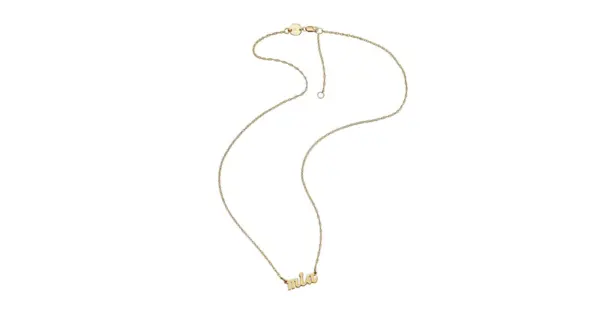 Jennifer Zeuner Jewelry Serafina Personalized 14k Yellow Gold Necklace - One-color