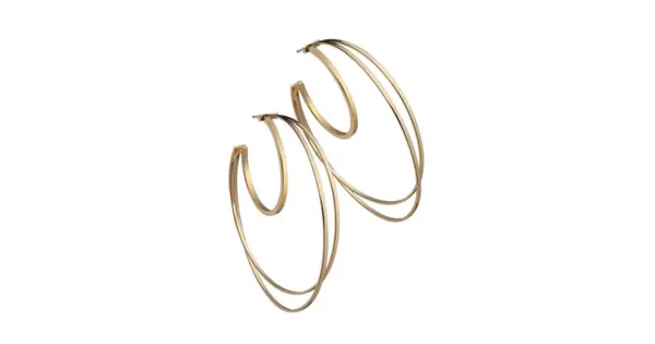 Jennifer Zeuner Jewelry Cara Triple-row Hoop Earrings - One-color