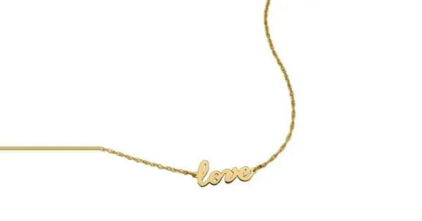 Jennifer Zeuner Jewelry Addison "love" Script Bracelet - Gold