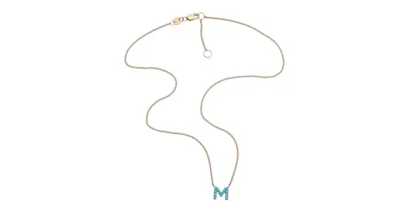 Jennifer Zeuner Jewelry Goldie 14k White Gold Initial Pendant Necklace - One-color