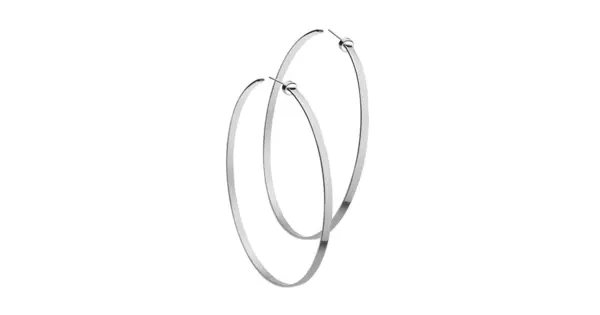 Jennifer Zeuner Jewelry 3" Hoop Earrings - One-color