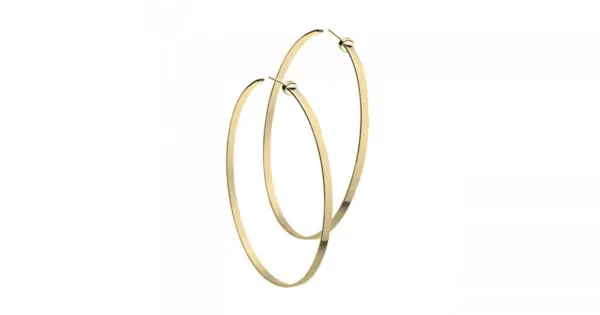 Jennifer Zeuner Jewelry 3" Hoop Earrings - One-color