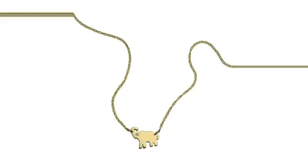 Jennifer Zeuner Jewelry Erin Elephant Pendant Necklace - Gold