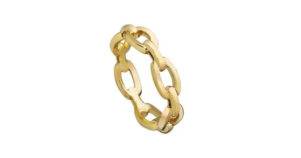 Jennifer Zeuner Jewelry Carmine Chain Link Ring - Gold
